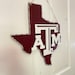 Texas A&M Door Hanger WHITE ATM Aggie Birthday, Aggie Graduation, Aggie ...