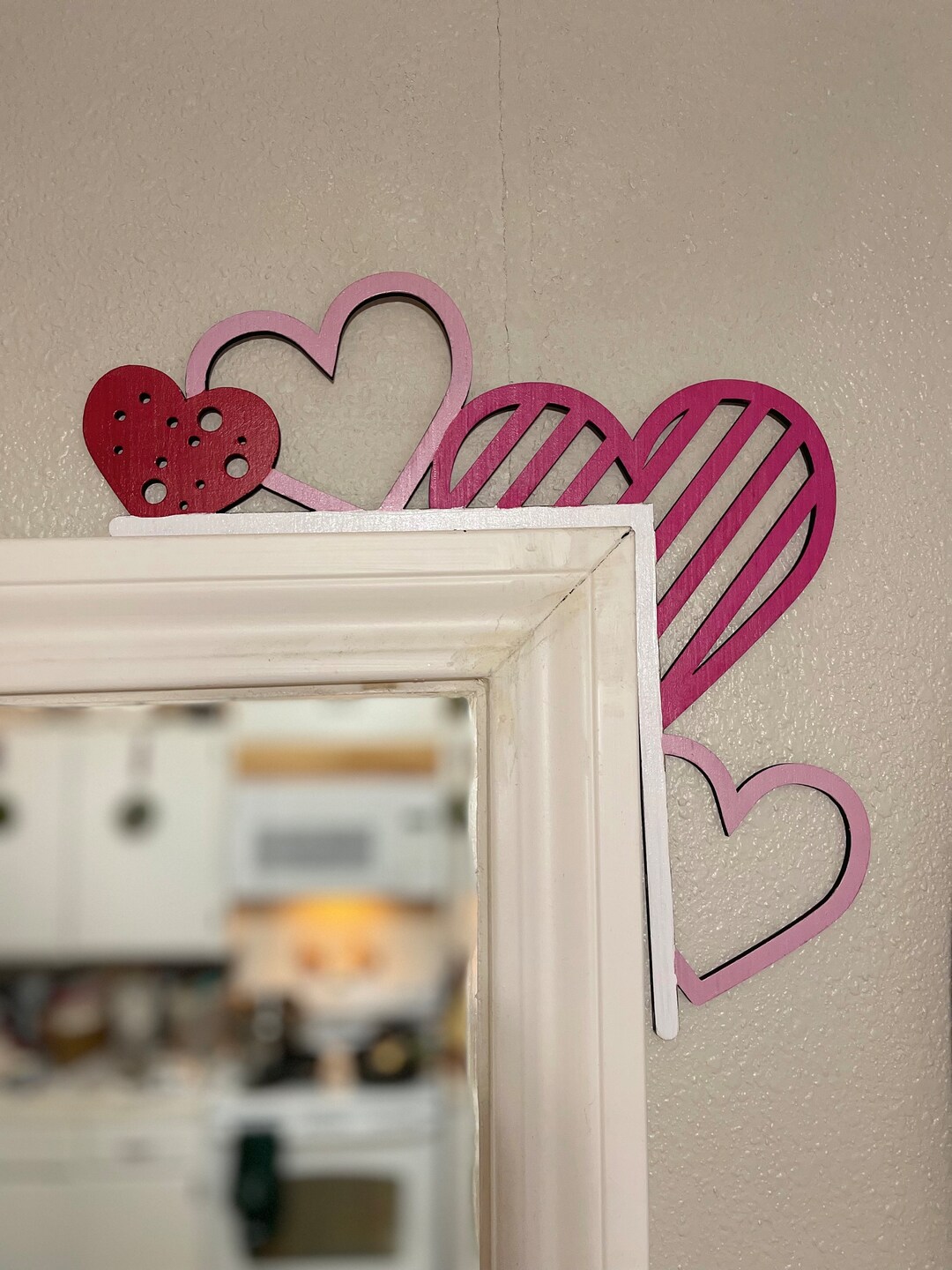 Valentine Decor-four Hearts-valentines Door Corner-valentines Tiered ...