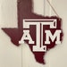 Texas A&M Door Hanger WHITE ATM Aggie Birthday, Aggie Graduation, Aggie ...