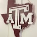 Texas A&M Door Hanger WHITE ATM Aggie Birthday, Aggie Graduation, Aggie ...