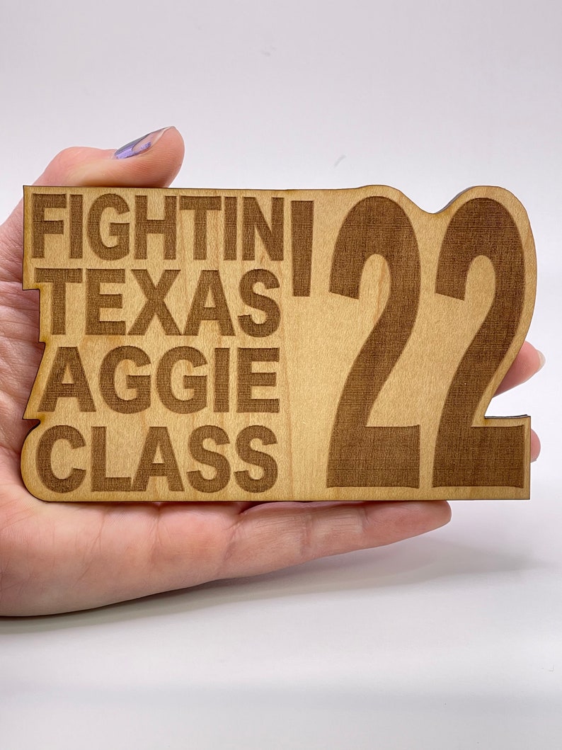Wooden Fightin' Texas Aggie Class '22-horizontal Aggie - Etsy