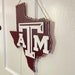 Texas A&M Door Hanger WHITE ATM Aggie Birthday, Aggie Graduation, Aggie ...