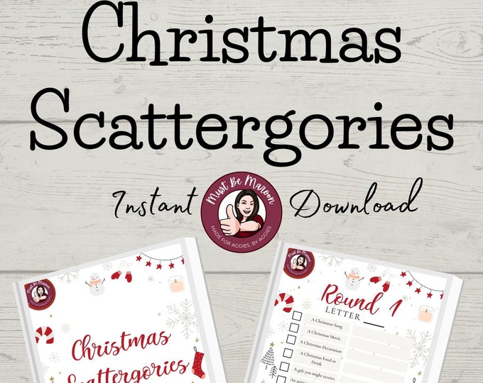 Christmas Scattergories - Games for Kids - Holiday Scattergories ...