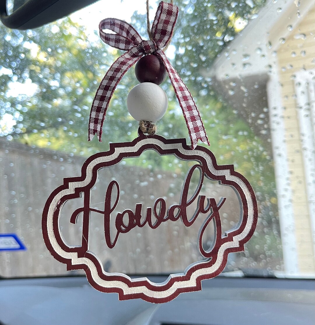 Texas A&M Howdy Car Charm Aggie Graduation, Birthday, Sorority ...