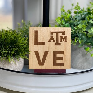 Wooden LOVE Block ATM Aggie Graduation, Birthday, Housewarming, Wedding ...