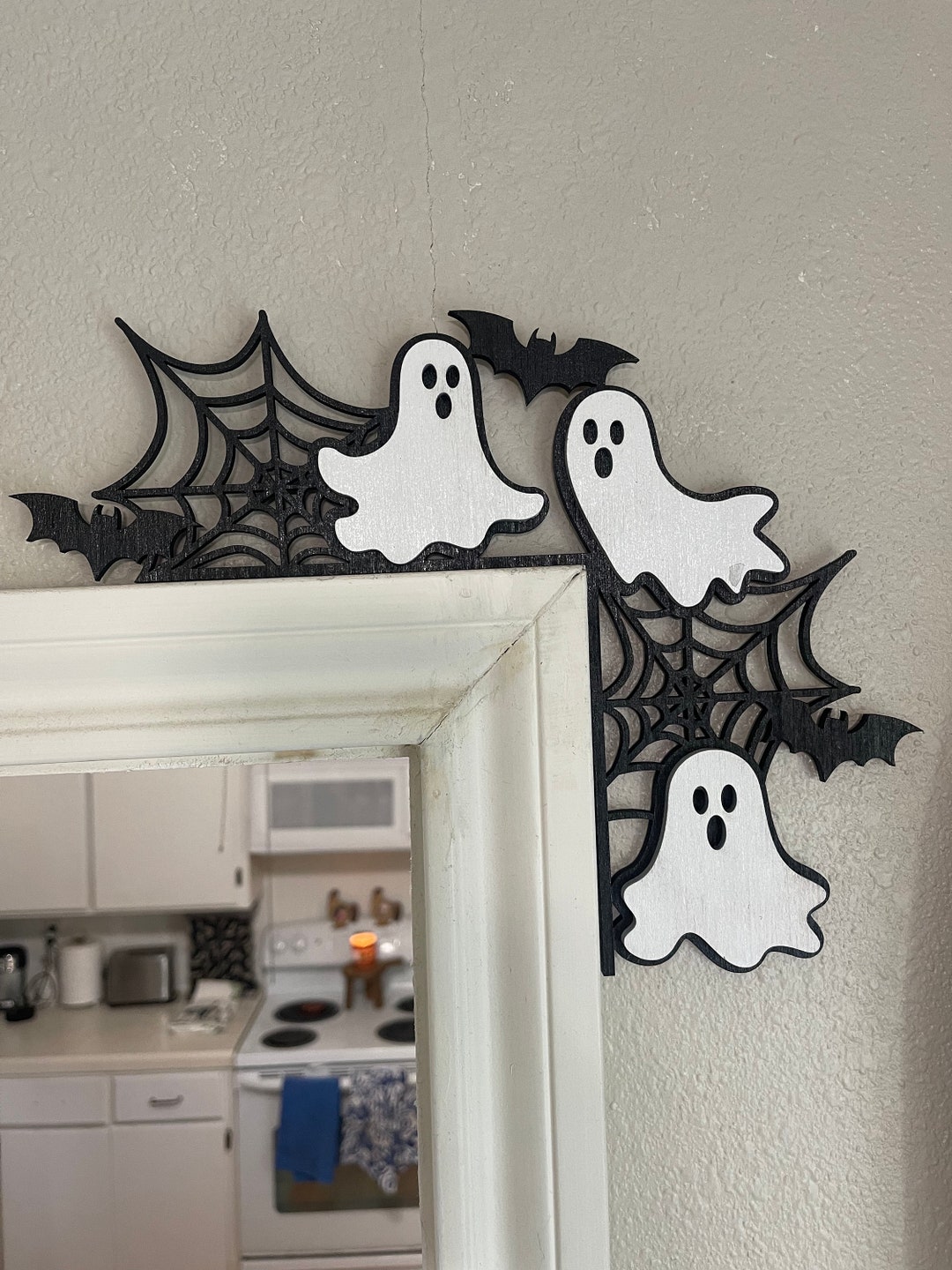 Halloween Door Corner Sign - Door Corner Decor - Halloween Decorating - Halloween Signs - Spider ...