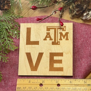 Wooden LOVE Block ATM Aggie Graduation, Birthday, Housewarming, Wedding ...