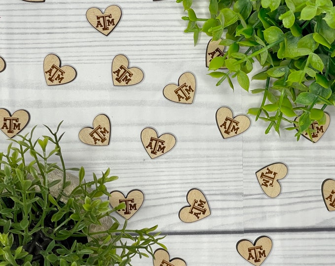 Texas A&M Heart Confetti-aggie Graduation, Birthday, Wedding, Baby ...
