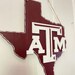 Texas A&M Door Hanger WHITE ATM Aggie Birthday, Aggie Graduation, Aggie ...