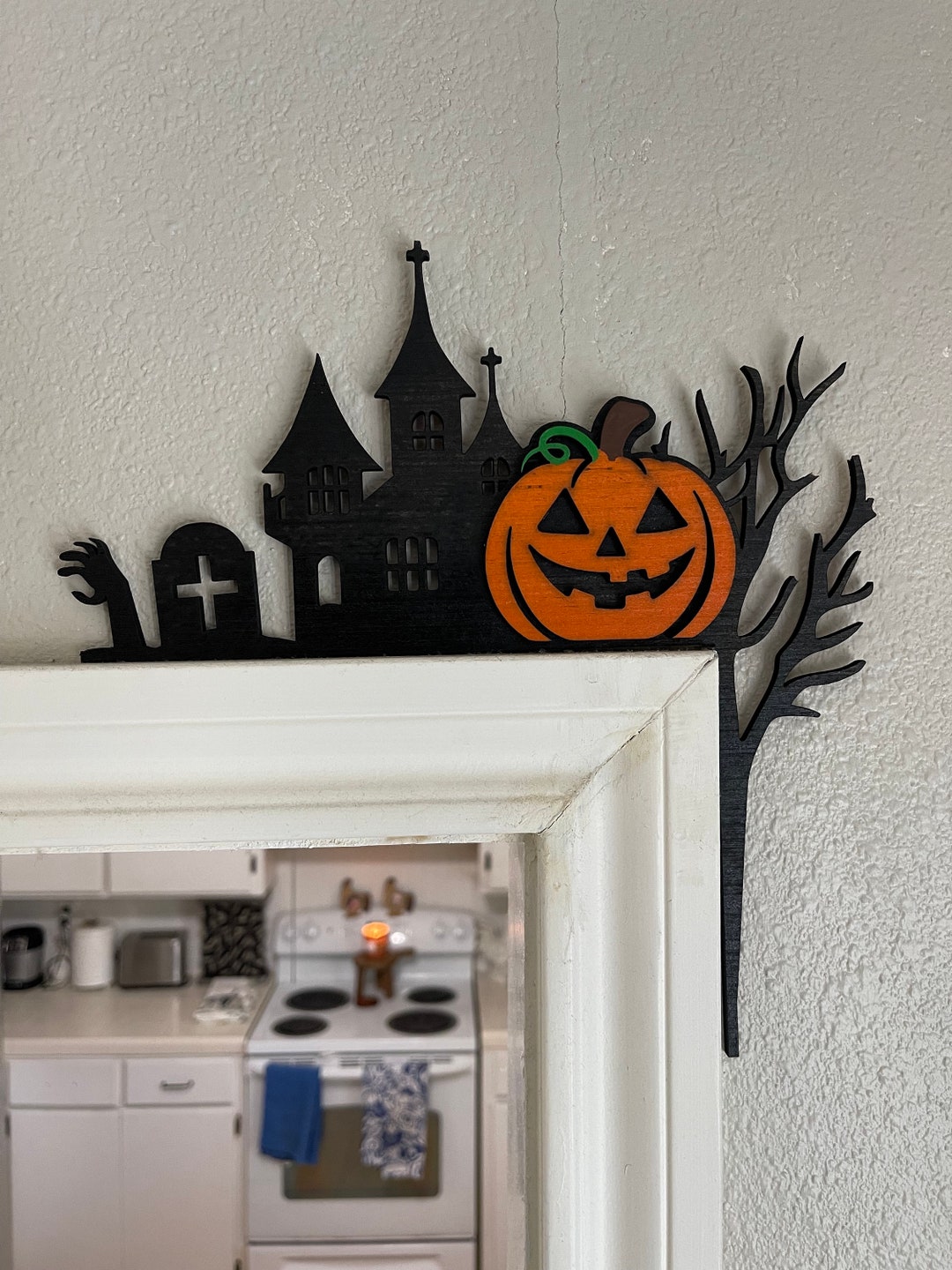 Door Corner Decor - Halloween Door Corner Sign - Halloween Decorating ...