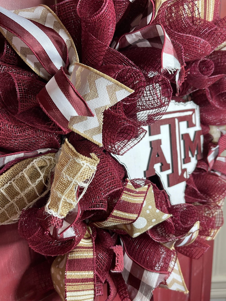Texas A&M Aggie Wreath-aggie Birthday Housewarming Wedding - Etsy