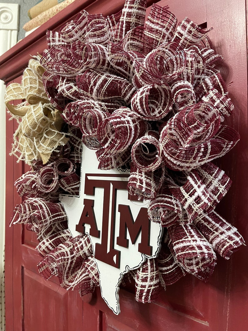 Texas A&M Aggie Wreath-aggie Birthday Housewarming Wedding - Etsy