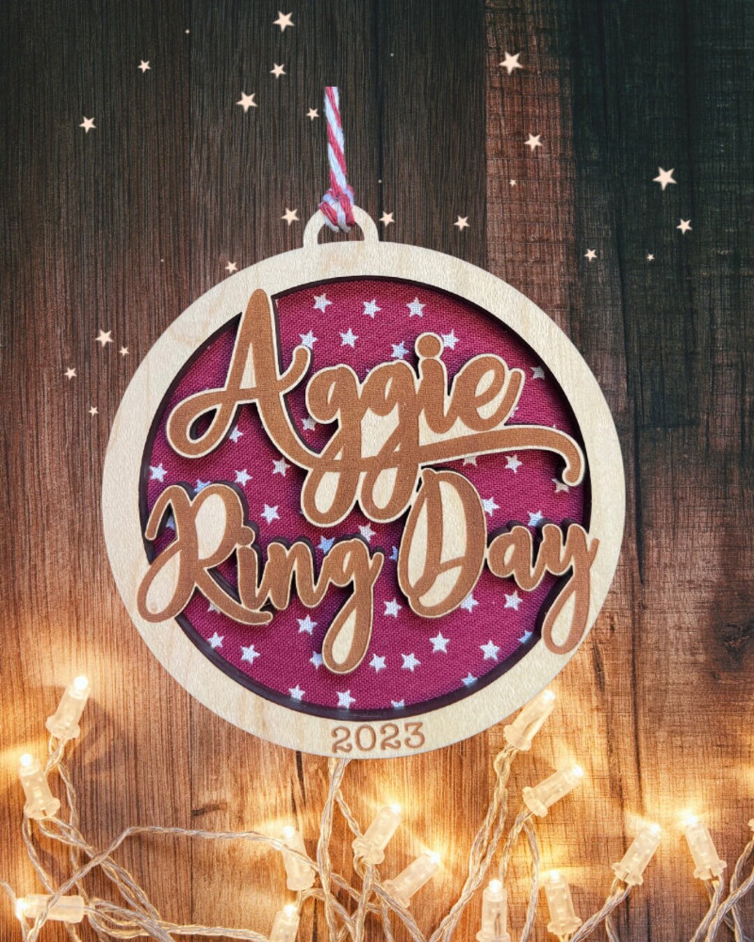 Ring Day Ornament - Aggie Ring Day - Fabric Ornament - Etsy