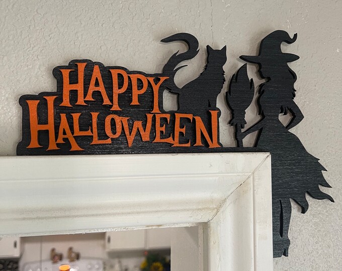 Halloween Door Corner Sign - Door Corner Decor - Halloween Decorating ...