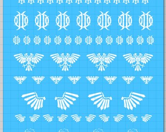 Waterslide Decals Heraldry Water Slide Decals Compatible With Wargames ...
