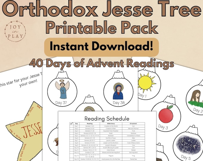 Orthodox Jesse Tree Printable Activity Pack, Christian, Coptic ...