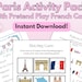Paris Unit Study Printable Activity Pack, France, Pretend Play, Cafe ...