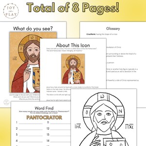 Jesus Christ the Pantocrator Iconography Study, Orthodox Printable ...