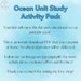 Ocean Unit Study Activity Printable Pack, Busy Book, Montessori ...