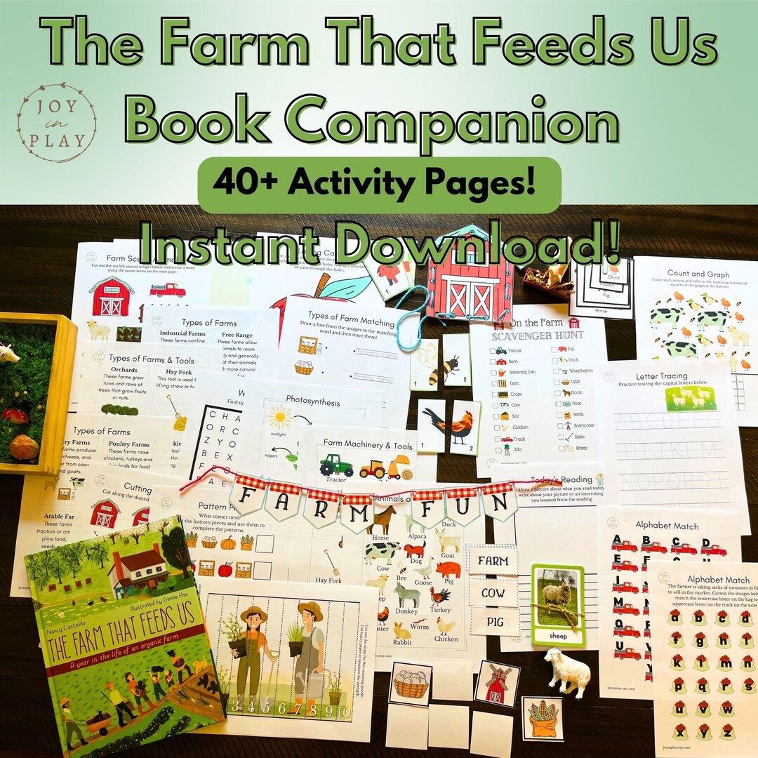 The Farm That Feeds Us Book Unit Study, Activity Printable Pack ...