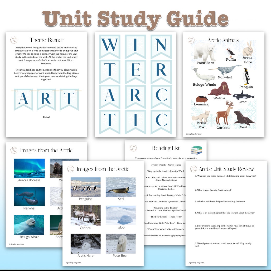 40-page Arctic Unit Study Activity Printable Pack, Busy Book, Arctic ...