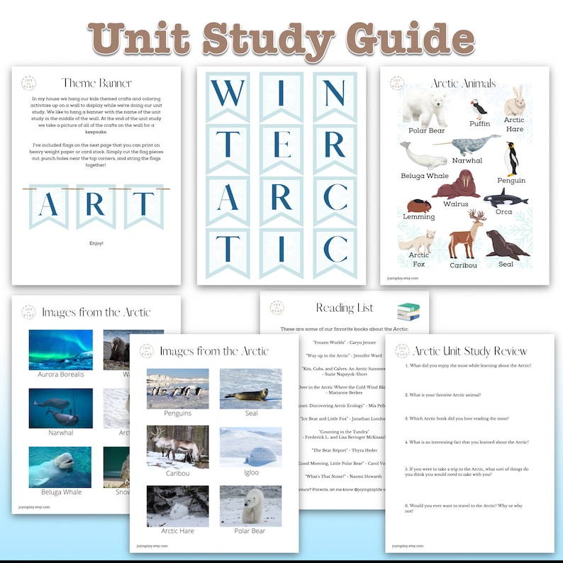 40-page Arctic Unit Study Activity Printable Pack, Busy Book, Arctic ...