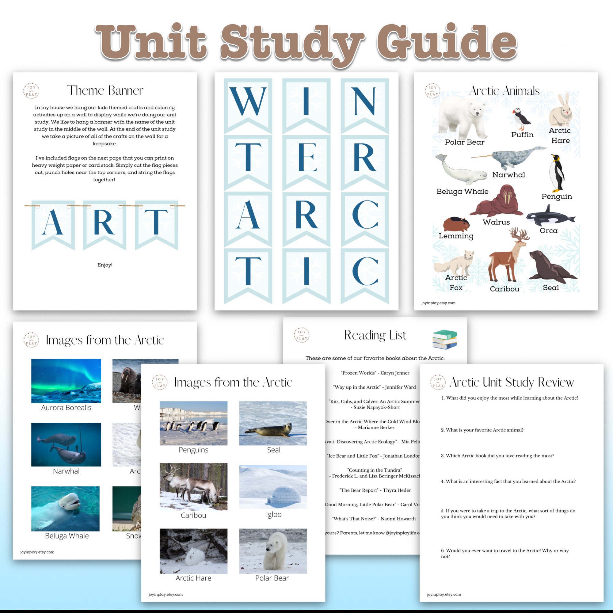 40-page Arctic Unit Study Activity Printable Pack, Busy Book, Arctic ...