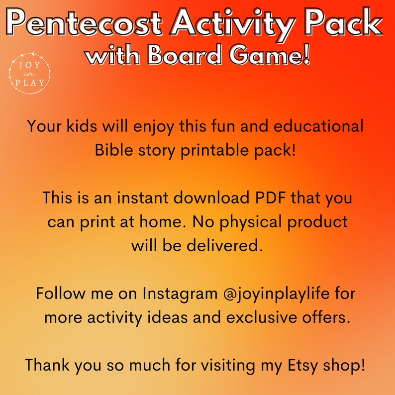 Pentecost Printable Activity Pack Christian Bible Lesson - Etsy