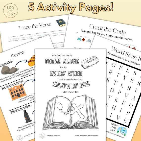 Jesus Tempted Worksheet