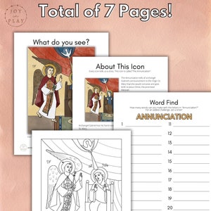 Feast of Annunciation Iconography Study, St. Mary, Coptic Orthodox Icon ...