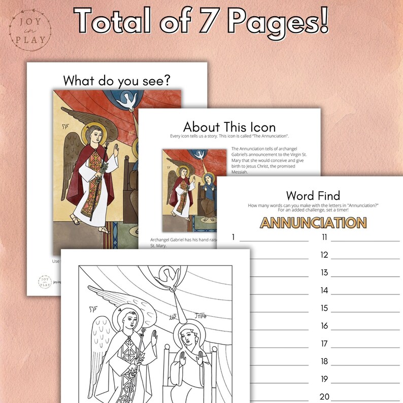 Feast of Annunciation Iconography Study, St. Mary, Coptic Orthodox Icon ...