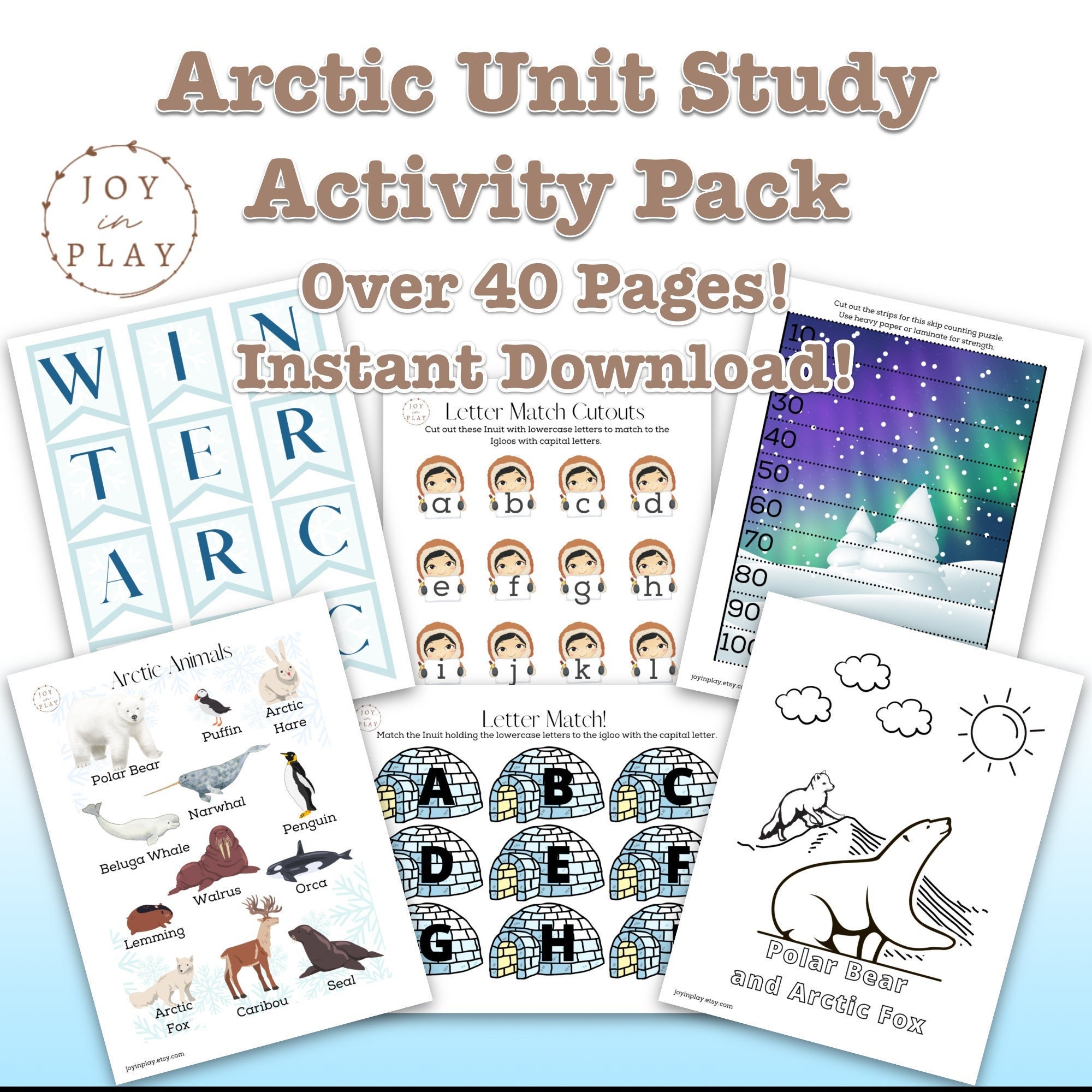 40-page Arctic Unit Study Activity Printable Pack, Busy Book, Arctic ...