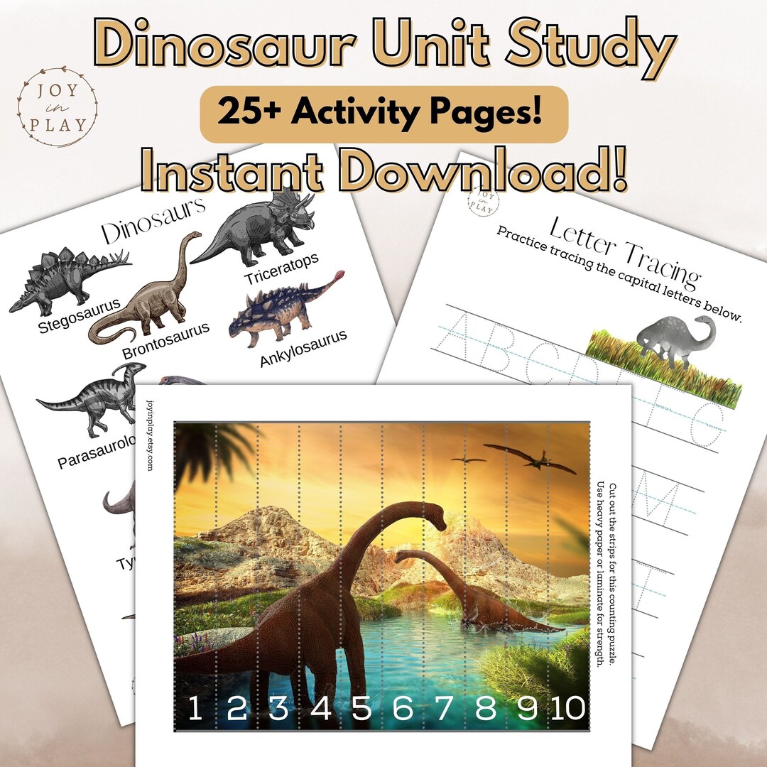 Dinosaur Activity Printable Pack, Busy Book, Montessori, Reading ...