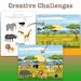 African Animals Activity Printable Pack, Busy Book, Montessori, Reading ...
