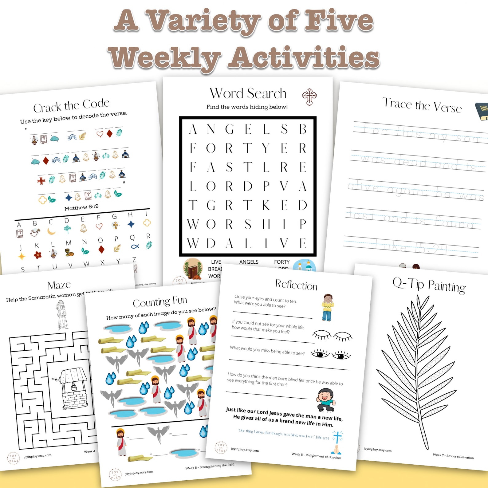 Coptic Orthodox Lent Printable Activity Pack, Liturgical, Christian ...