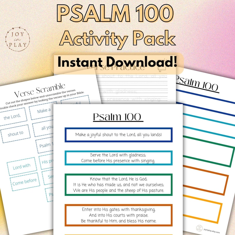 Psalm 100 - Etsy