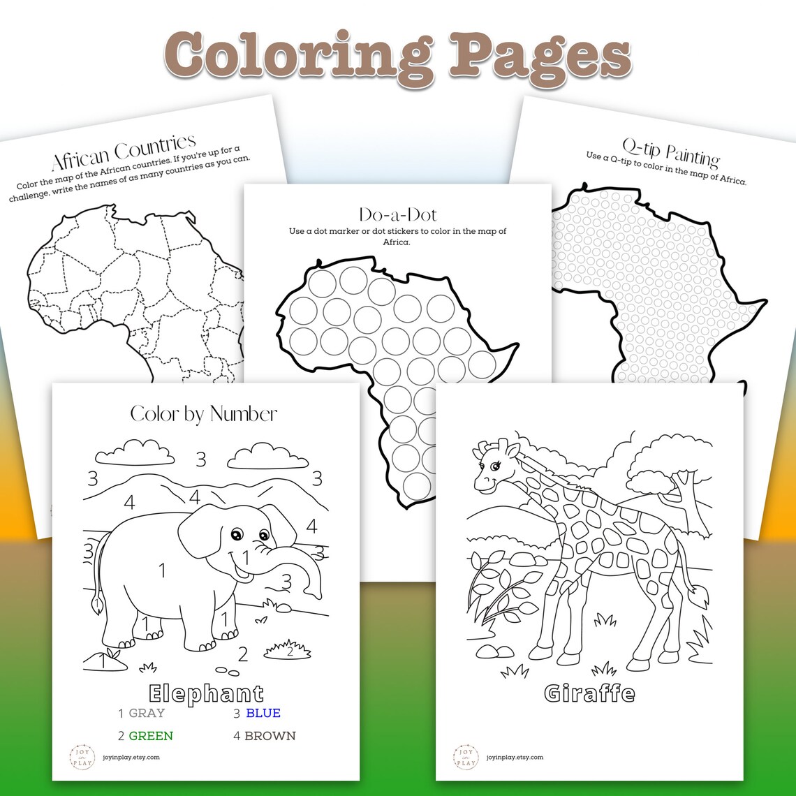 African Animals Activity Printable Pack Busy Book - Etsy