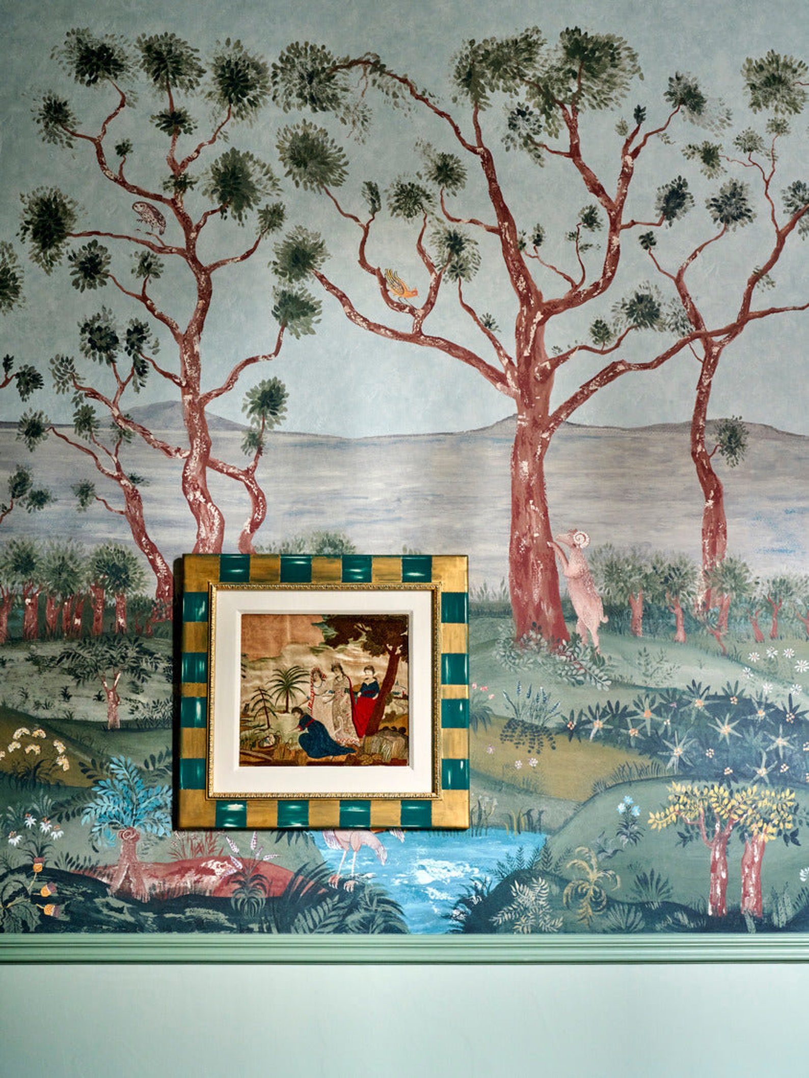 Lantern Parade Mural Wallpaper - Traditional Wallpaper - Etsy