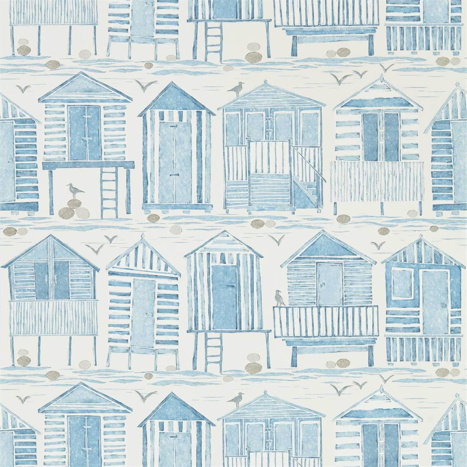 Beach Shacks Coastal Wallpaper - Traditional Wallpaper - Etsy