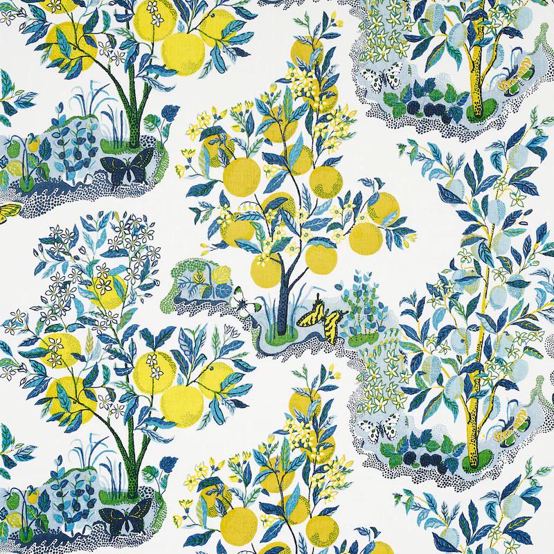 Citrus Garden Botanical Wallpaper - Traditional Wallpaper - Etsy
