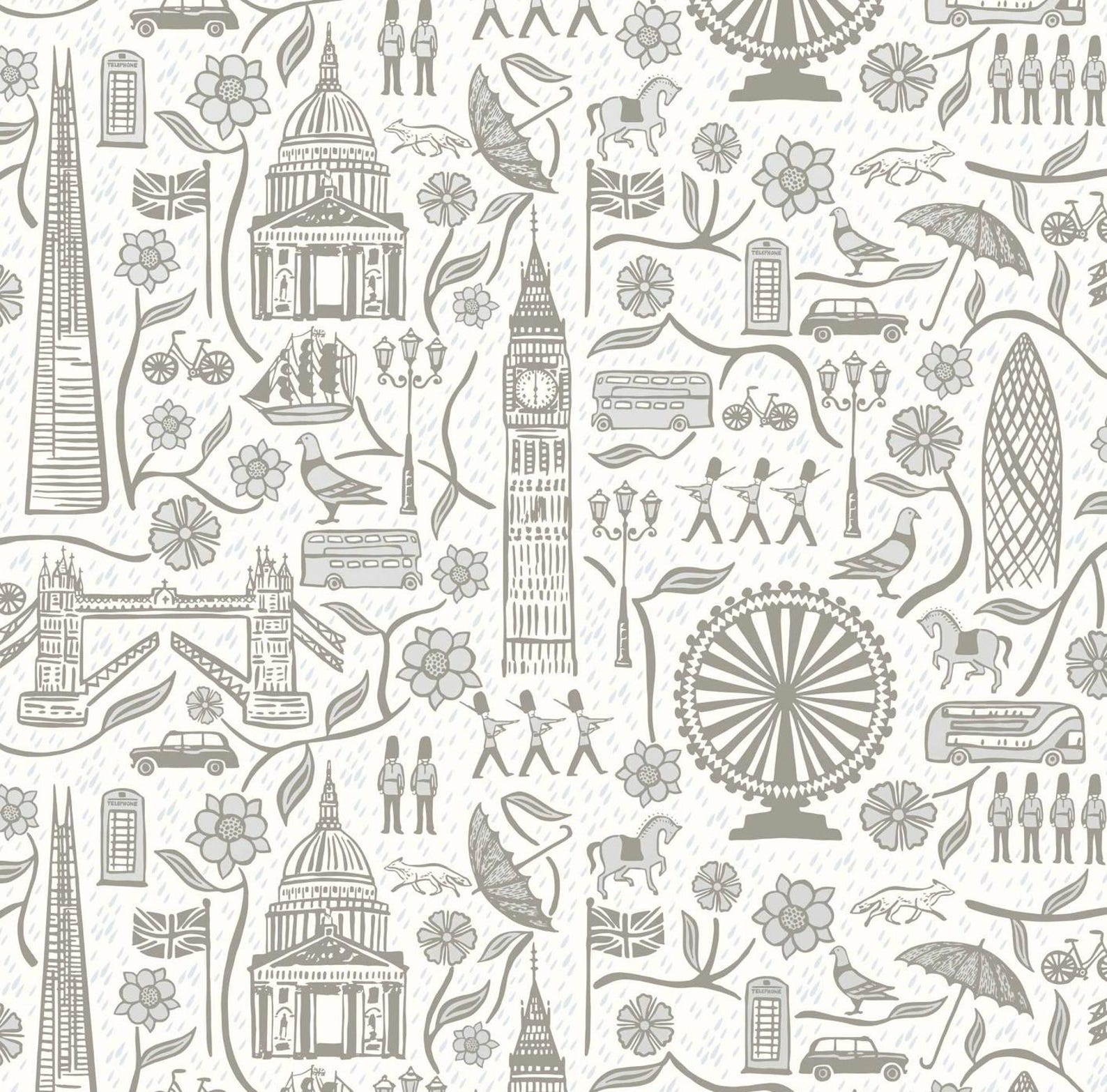 London Calling Wallpaper - Traditional Wallpaper - Etsy