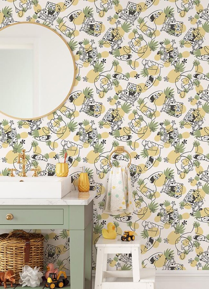 Spongebob and Patrick Peel & Stick Wallpaper - Self Adhesive Wallpaper ...