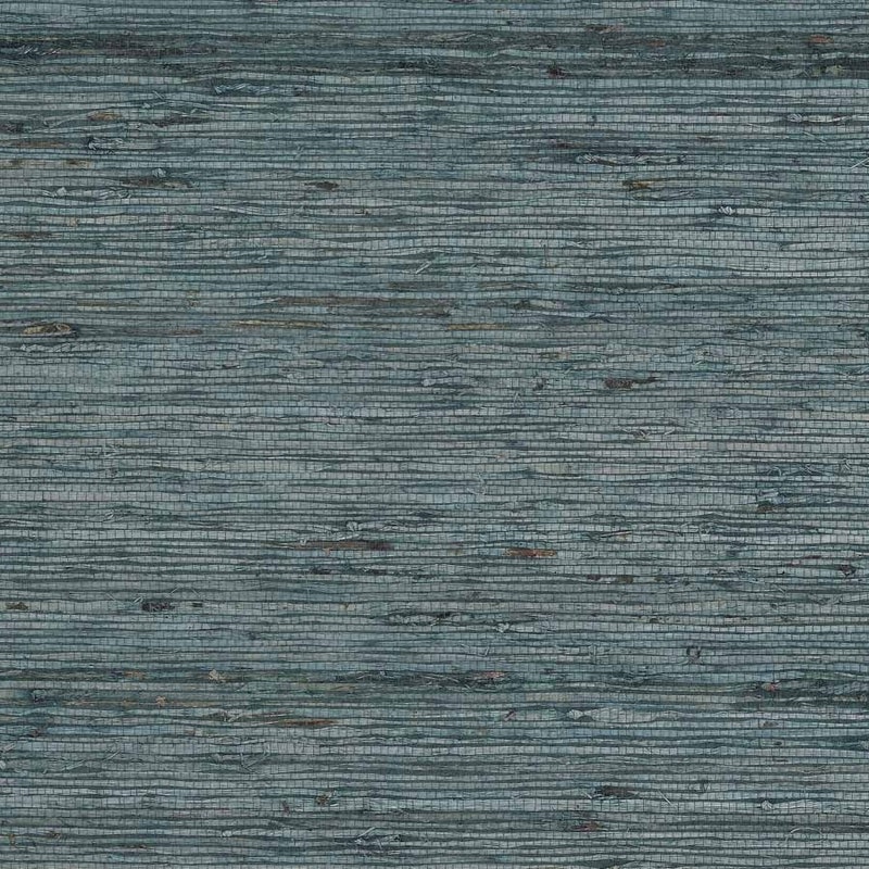 Blue Grasscloth Wallpaper - Etsy