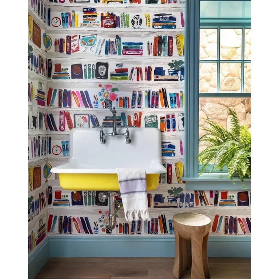 Bella Books Whimsical Wallpaper - Traditional Wallpaper - Etsy