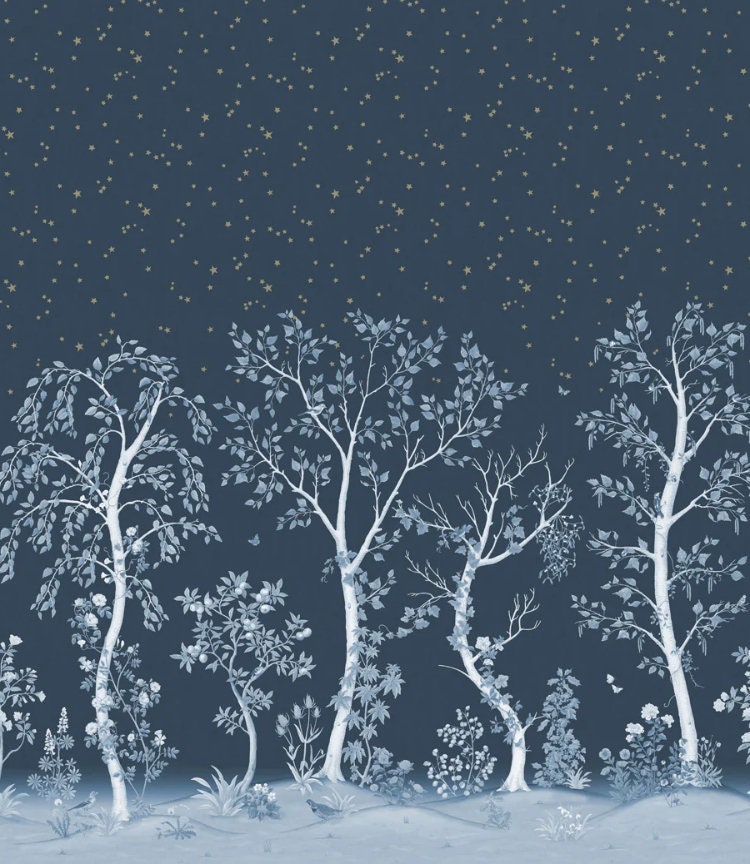 Seasonal Woods Gardens Mural Wallpaper Traditional Wallpaper - Etsy