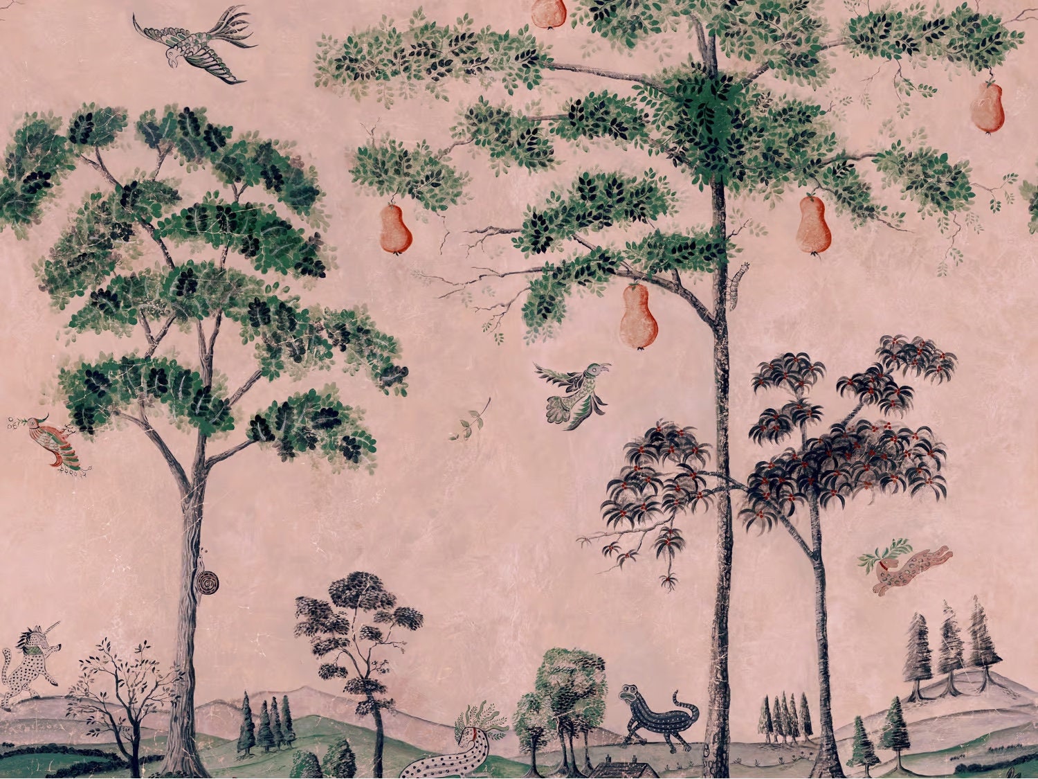 Mythical Land Mural Wallpaper - Traditional Wallpaper - Etsy