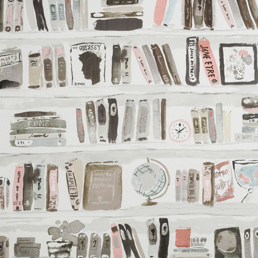 Bella Books Whimsical Wallpaper - Traditional Wallpaper - Etsy