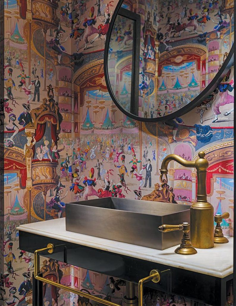 Cabaret Wallpaper - Traditional Wallpaper - Etsy