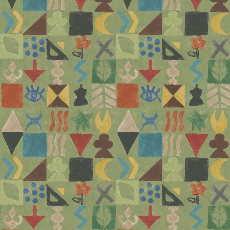 Potato Print Handcrafted Wallpaper - Traditional Wallpaper - Etsy