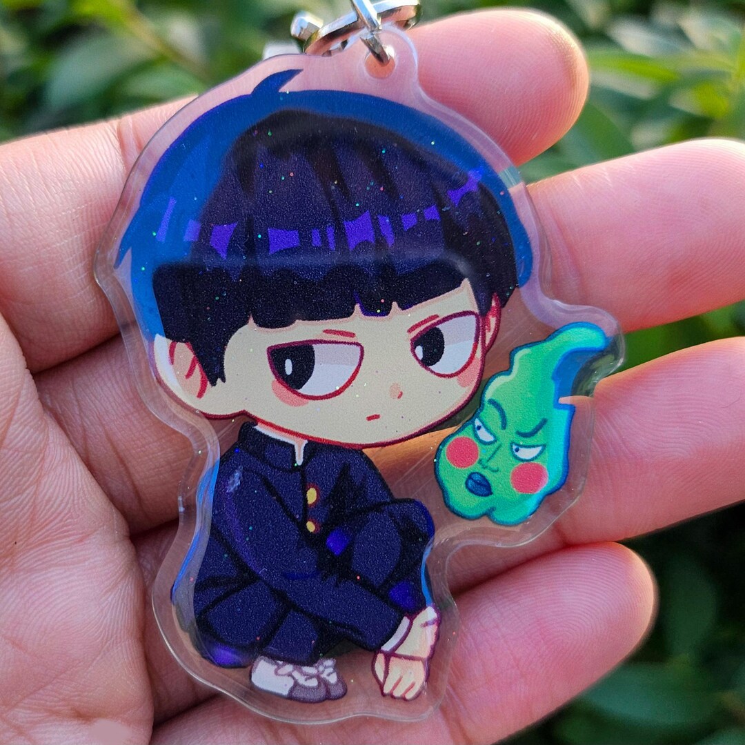 MP100 Charm Keychains - Mob + Dimple and Reigen // Acrylic Keychains ...